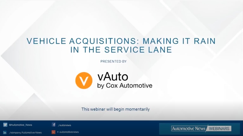 Vehicle Acquisitions: Making It Rain in the Service Lane | vAuto